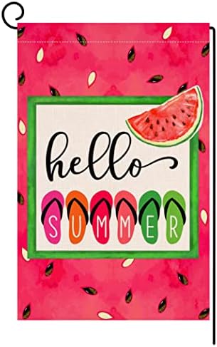 Amazon.com: Watermelon Summer Garden Flags for Outside 12x18 Double ...