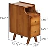Amazon.com: SOBIBO Small Nightstand, Narrow Nightstand, Solid Slim Wood ...