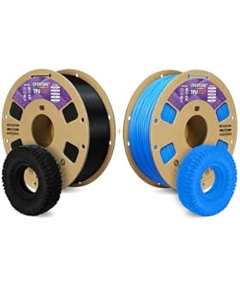 Amazon.com: OVERTURE 3D Printer Filament 2kg, TPU, 1kg per Spool, Pack ...