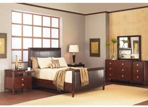 Amazon.com: Modus Mondrian Leather Panel 2 Piece Bedroom Set : Home ...