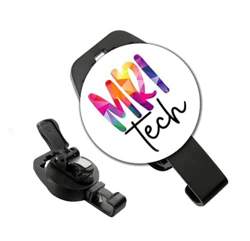 Amazon.com: MRI SAFE Retractable Badge Reel MRI Tech White Geometric ...