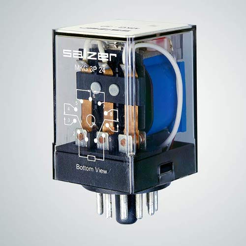 Salzer Relays MKG3P 24VDC TYPE 11 Pin DC Relay With Plug in Base ...