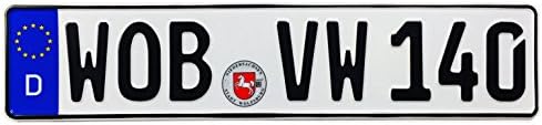 Amazon.com: Z Plates Compatible with VW Wolfsburg Front German Novelty ...