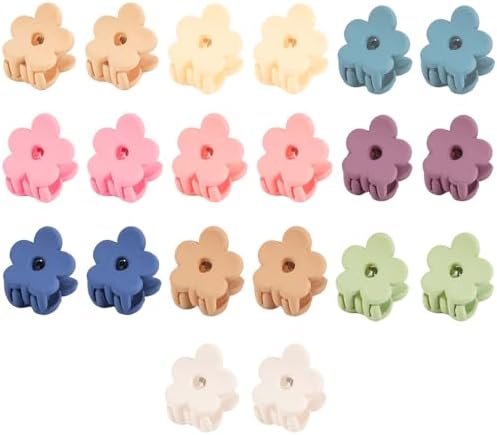 Amazon.com : 20pcs Mini Flower Hair Clips for Girls, Cute Small Flower ...