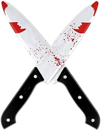 Amazon.com: DERAYEE 2PCS Halloween Prop Knife, 12 Inch Plastic Fake ...
