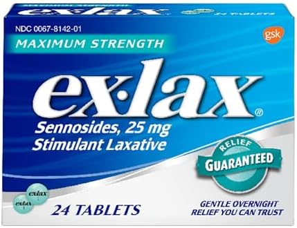 Ex-Lax Maximum Strength Stimulant Laxative Constipation Relief Pills ...