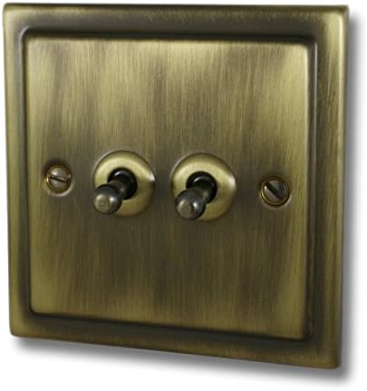 G&H Brassware TAB281 Victorian Antique Brass 1 Gang 2-Way Toggle Switch ...