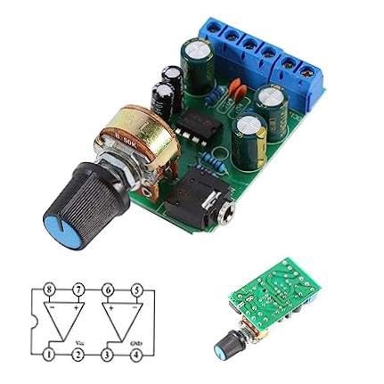 Amazon.com: Compact Stereo Amplifier Module Board TDA2822M Audio Amp 2 ...