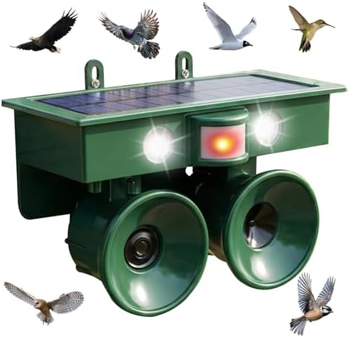 Amazon.com: 2026 Solar Ultrasonic Bird Repellent Outdoor: Pigeon ...
