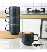 Amazon.com: Adewnest Stackable Coffee Mugs with Rack : Ceramic Coffee ...