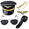 Amazon.com: Yewong Airline Pilot Captain Hat Pilot Costume Accessory ...