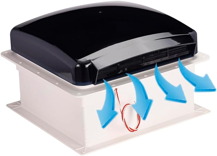 Amazon.com: Starvent RV Roof Vent Fan 6-Speed-Reversible 12V Smoked 14 ...