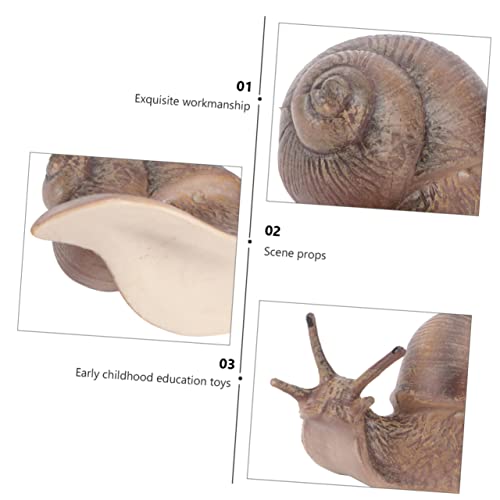 Toyvian 2pcs Snail Model Plastic Models Desktop Toys Animals for Kids Fake Snail Toys Realistic ...