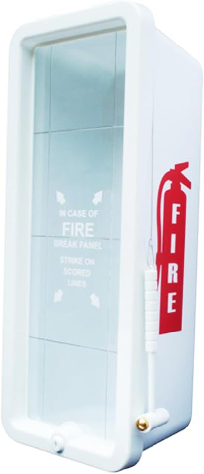 Paquete de 6 gabinetes extintores de plástico blanco para interiores y ...