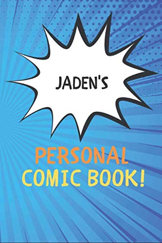 Amazon.com: Jaden's Personal Comic Book: Blank Comic Book Notebook ...