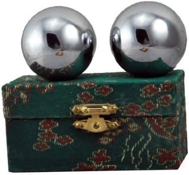 Amazon.com: Chinese Stainless Steel Plain Chi Balls, Hand Massage Balls ...
