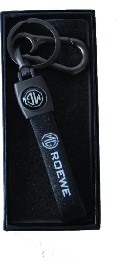 Gurgan Enterprise MG Car Black Premium Leather Key Chain COMPATIBLE ...