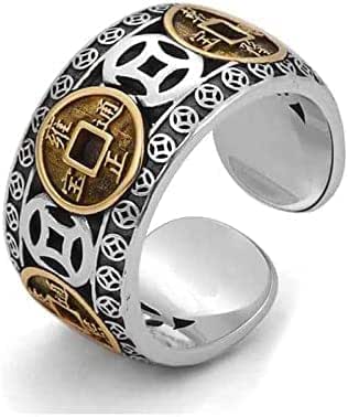 GOELEC Richluck Max Force Five Emperors Coins Ring, Five Emperor Coin ...