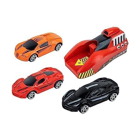 PANSHUB Branded Rapid Launcher Play Set Toy with 3 Die Cast Metal Stunt ...