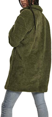 (TG. XXL) Urban Classics Ladies Oversized Sherpa Coat Giubbotto, Verde (Olive 00