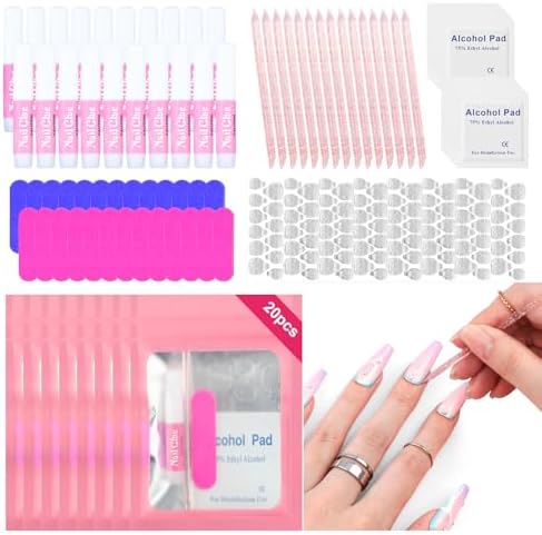 Amazon.com: SAVILAND 20PCS Press on Nail Tool Kit: Nail Prep Kit with ...