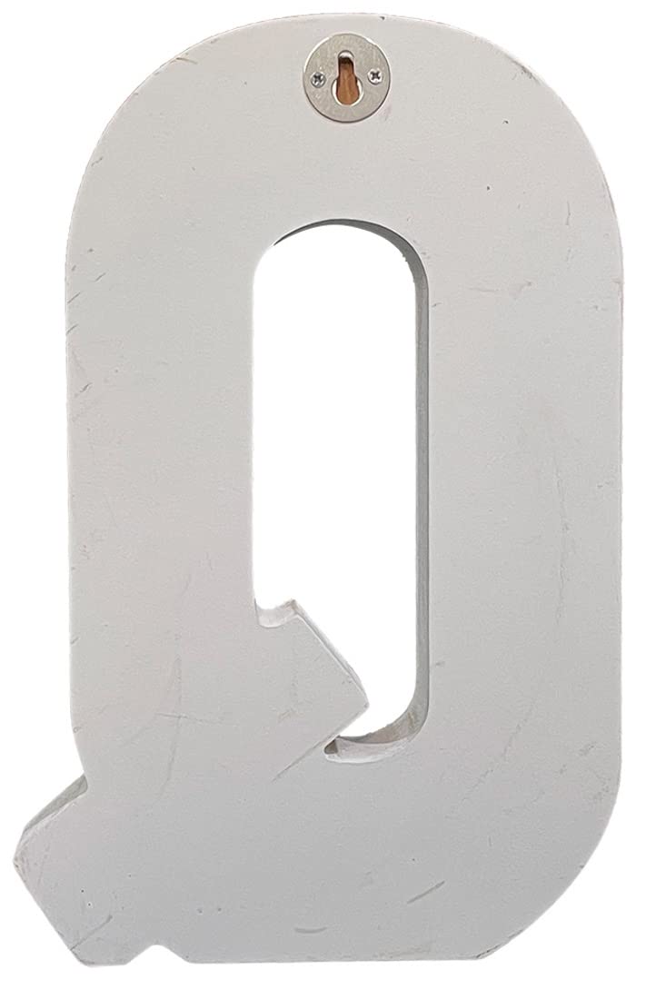 Snapklik.com : ABELOTS Large Wood Letter Distressed White Wash Alphabet ...