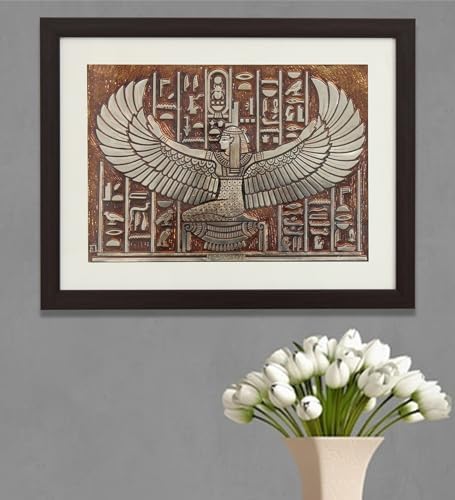 The Goddess Of Fertility Foil Embossed Egyptian Wall Decor Art Hanging ...
