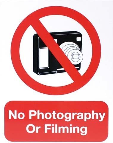 Swimming No Photography Or Filming Sign Swim Photo & Film Warning ...