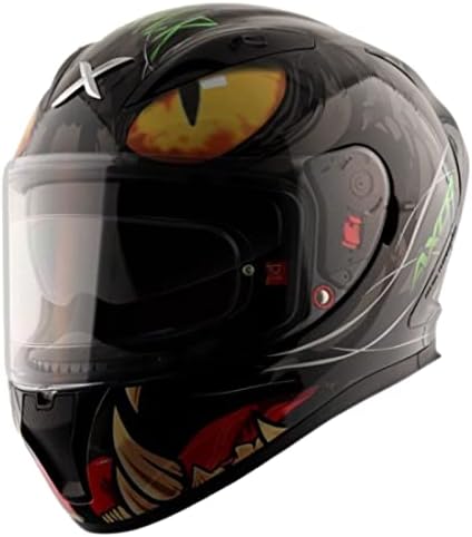 Axor Helmets Street Panther Helmet (Black Grey, Large) : Amazon.in: Car ...