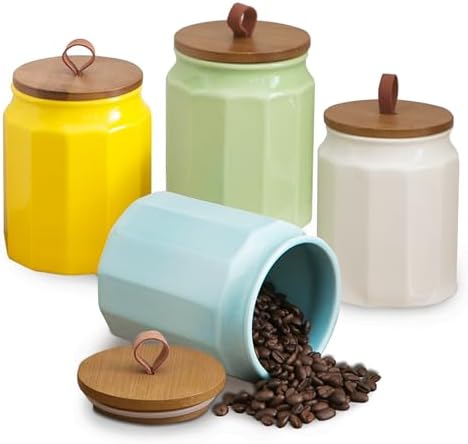 Amazon.com: Cookspire 3-pc Decorative kitchen canisters for countertop ...