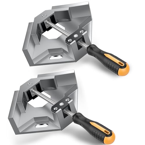 2 Pack Right Angle Clamp, Single Handle 90° Aluminum Alloy Corner Clamp ...
