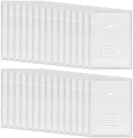 36Pcs Folder with Plastic Sleeves Document Folder Day Folder Clear ...