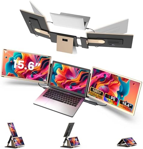 Kwumsy Portable Monitor for Laptop - 15.6 Inch FHD 1080P Laptop Screen ...
