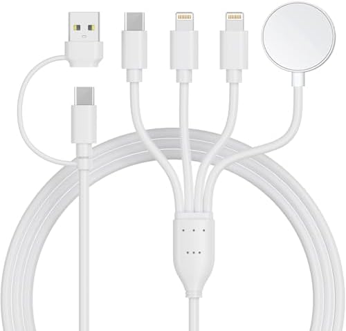 Amazon.com: 4 in 2 Multi Charging Cable for Apple Watch Charger,USB C ...
