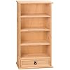 Corona Solid Wood Pine DVD Storage Unit 1 Drawer Wooden Bookcase Small ...
