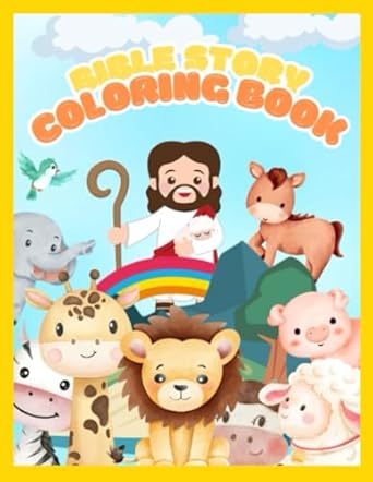 Bible Story Coloring Book for Kids: Bible Study, Coloring, Fun, Stories ...