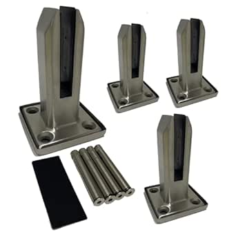 Glass Railing Post Glass Guardrail Base Glass Clamp Stainless Steel 304 ...