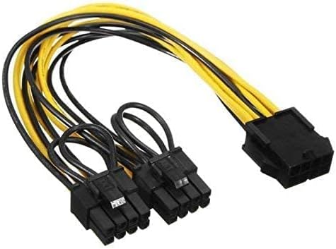 PARUHT 8 Pin to Dual PCIE 8 Pin (6+2) Graphic Card Express Power Supply ...