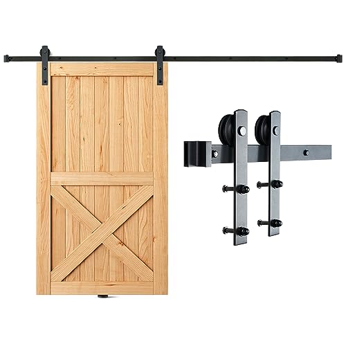 VEVOR 8FT Sliding Hardware 330LBS Loading Heavy Duty Barn Track Kit for ...