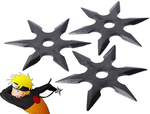 Buy FunMart Rubber Ninja Star Set - Pack Of 3 Pieces For Safe And ...