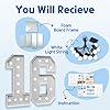 Amazon.com: Marquee Numbers Silver 16th-Birthday Decoration: 4FT Large ...