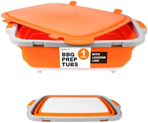 Amazon.com: Drip EZ Collapsible BBQ Prep Tub - For Meal Prep Marinating ...