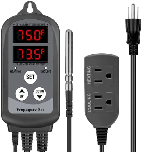 15 Amp Plug in Digital Temperature Controller Outlet by Propagate Pro | Heating/Cooling ...