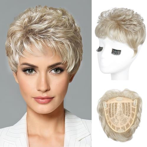 Amazon.com : REECHO Hair Topper, Short Wiglet Hair Topper for Women ...