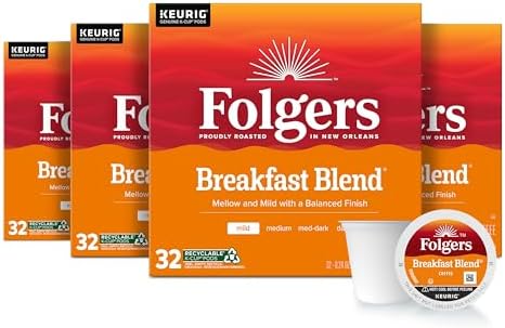 Amazon.com : Folgers Half Caff Coffee, Medium Roast, Keurig K-Cup Pods ...