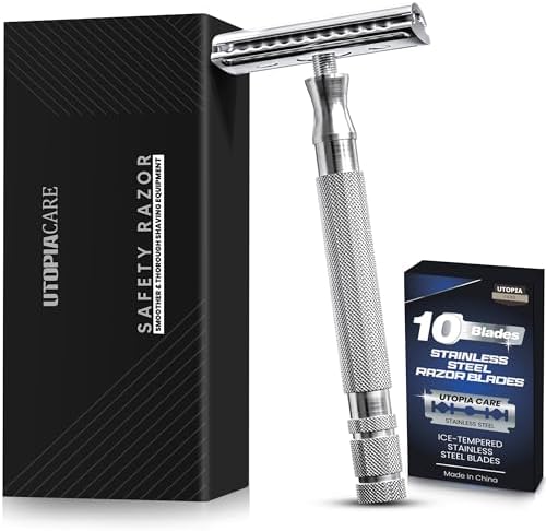 Amazon.com: Utopia Care Double Edge Safety Razor for Men & Women with ...