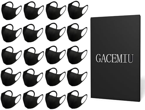 Amazon.com: 20 Pack Face Mask Unisex Washable and Reusable Comfortable ...