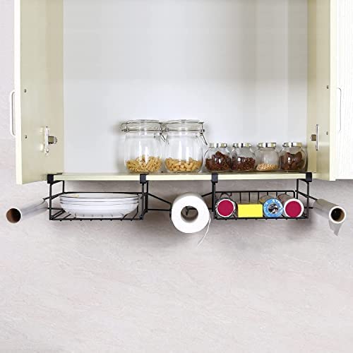 Go Hooked Under Shelf Storage Basket,2 Pack,Under Cabinet Hanging ...