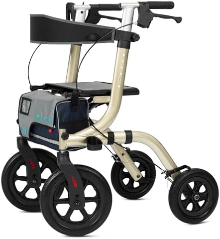 Amazon.com: ELENKER All-Terrain Upright Rollator Walker, Stand up ...