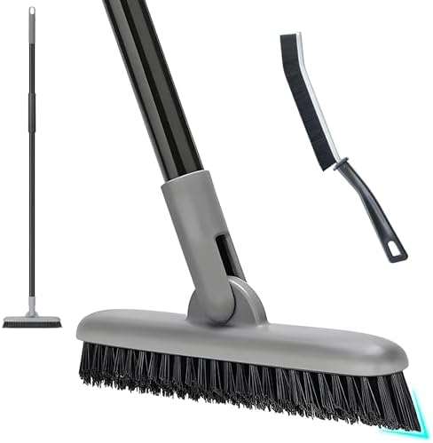 Amazon.com: Grout Brush with Long Handle & Hard Bristle Crevice ...